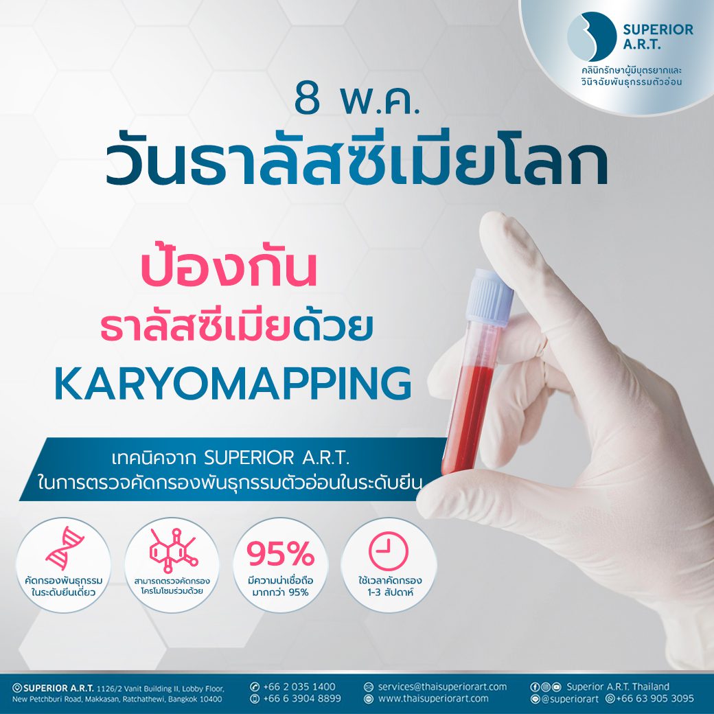 8 พฤษภาคม วันธาลัสซีเมียโลก ป้องกันธาลัสซีเมียด้วย Karyomapping